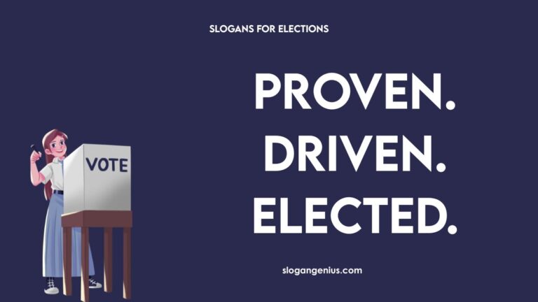 Slogans for Elections (Vote to Matter)